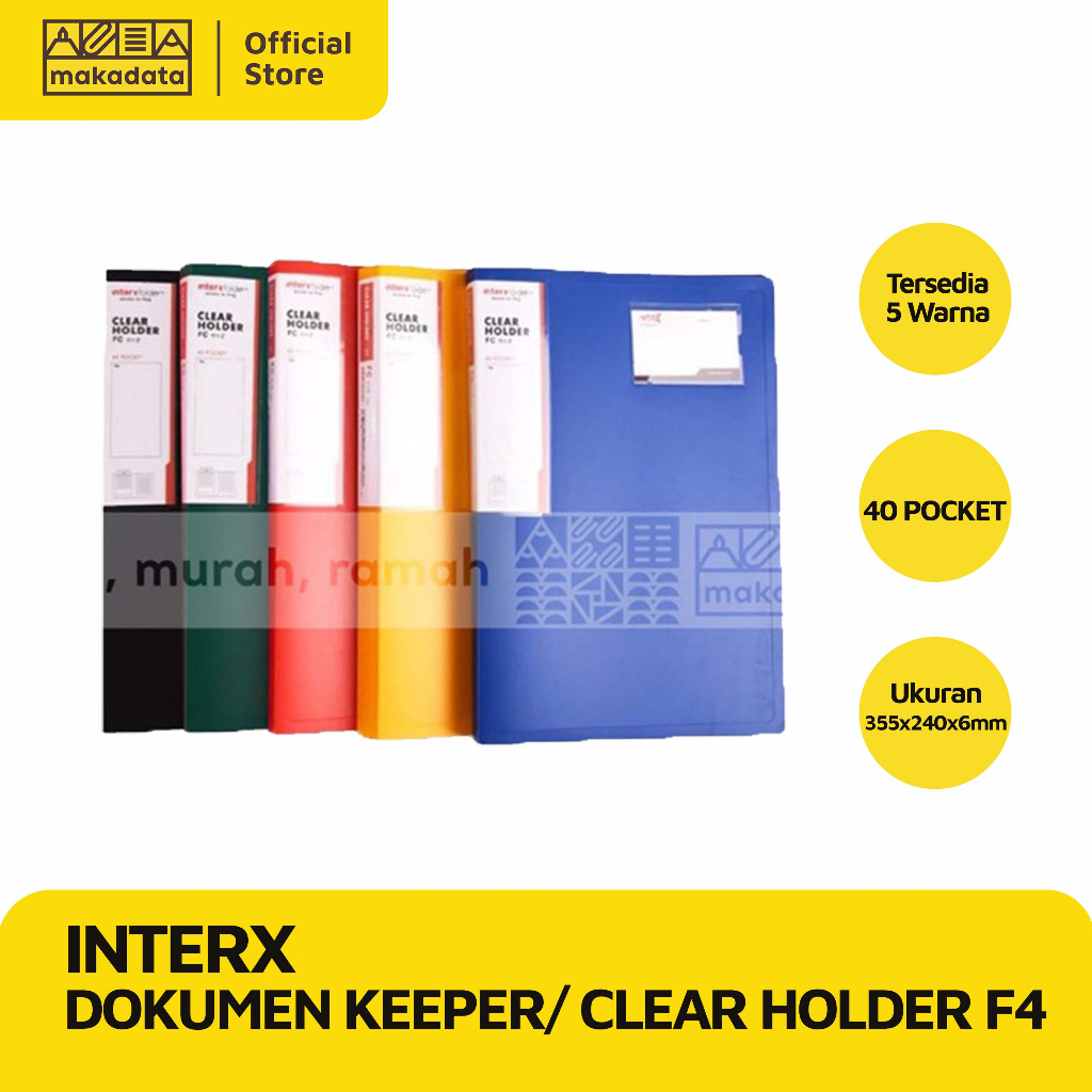 Jual DOKUMEN KEEPER / CLEAR HOLDER INTERX F4 ISI 40 POKET (1 PCS) MURAH ...