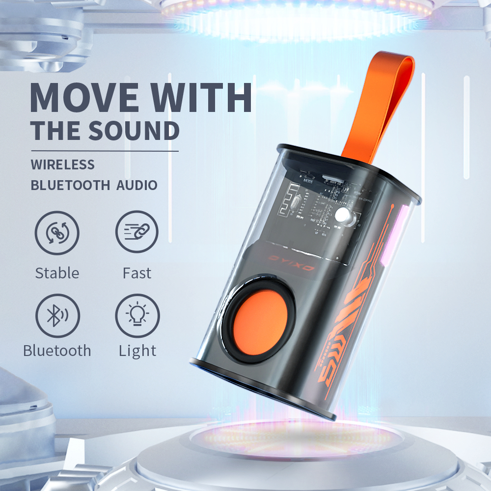 Jual Speaker Bluetooth Transparent Mech Portable 5W / Speaker Wireless ...