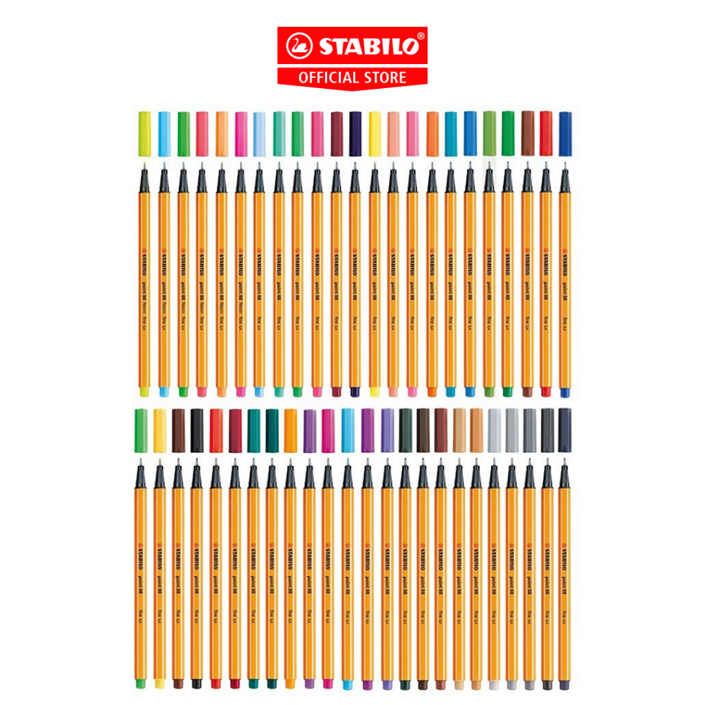 Jual STABILO Set 65pcs - point 88 All Color Pen Pulpen Fineliner 65 ...