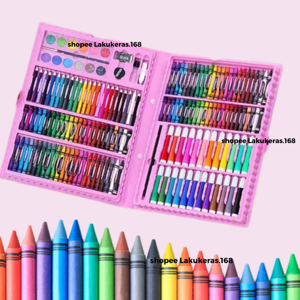 Jual Crayon Art Set Colouring Box/ Krayon Lengkap/ Set Mewarnai ...