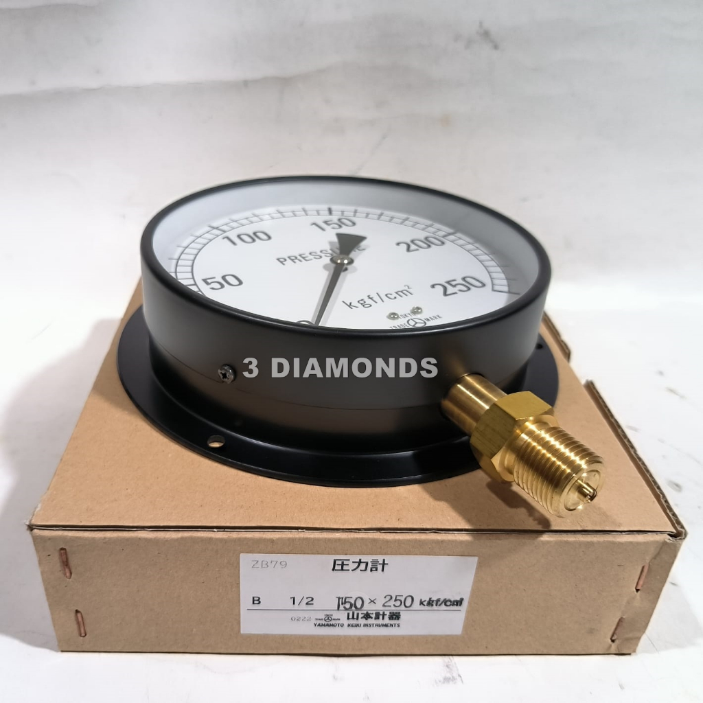 Jual PRESSURE GAUGE YAMAMOTO 6 INCH 250 KG/CM2 | Shopee Indonesia