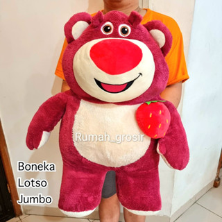 Jual Boneka Lotso Strawberry Jumbo Viral Bear Strawberry Toy Beruang ...