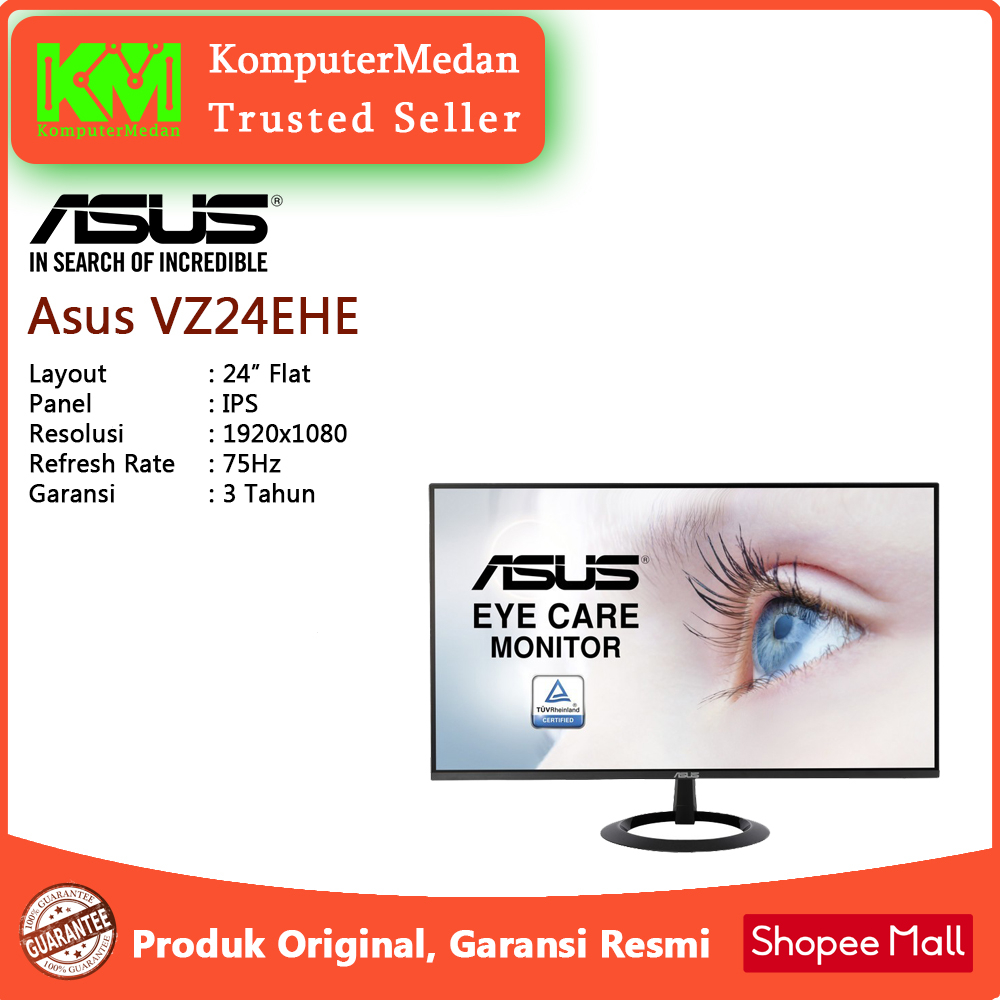 Jual Monitor LED ASUS VZ24EHE 24EHE VZ 24EHE (23.8") IPS 75Hz Eye-Care ...