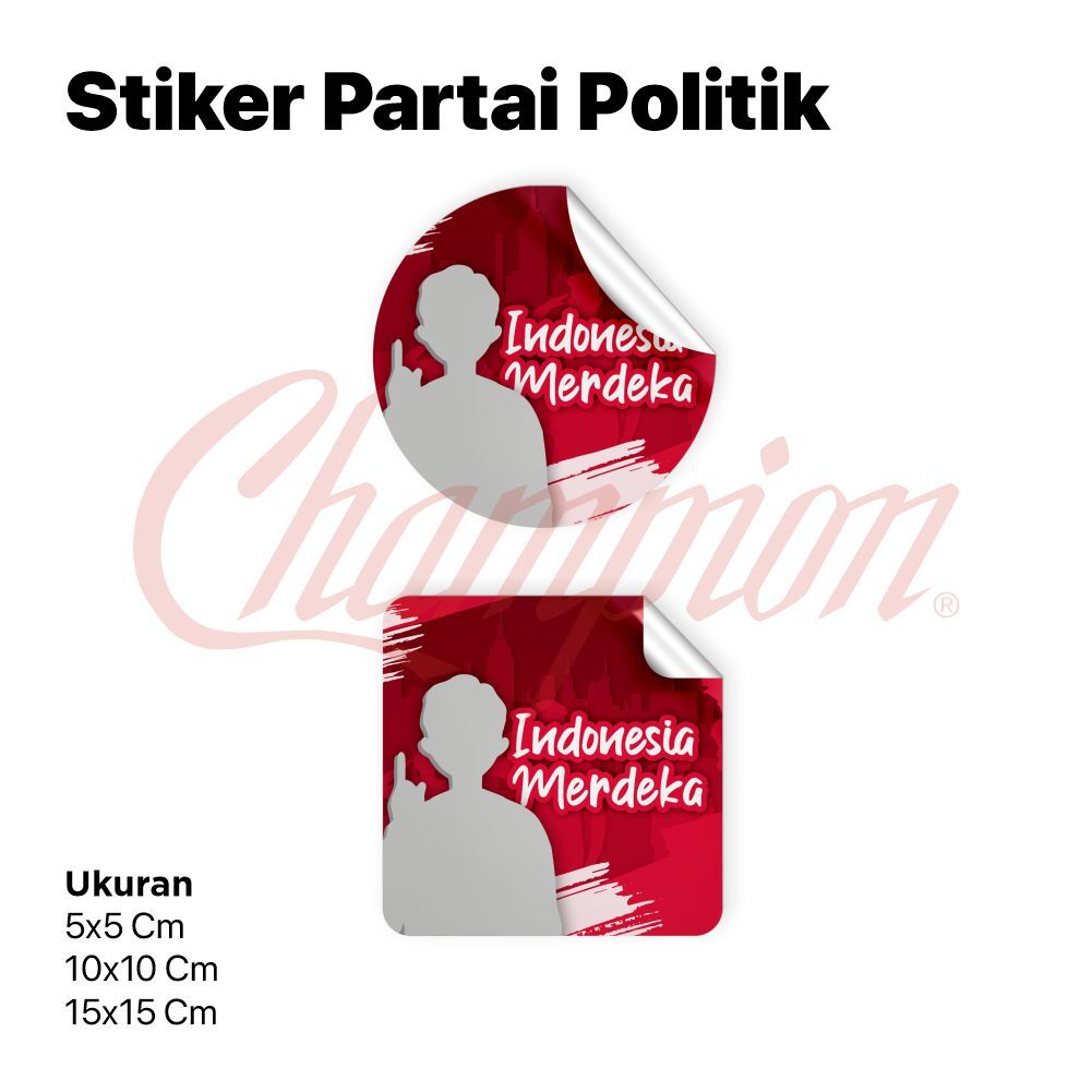 Jual Stiker Partai Politik/Caleg/Pilkada Bahan Vinyl Anti Air | Shopee ...