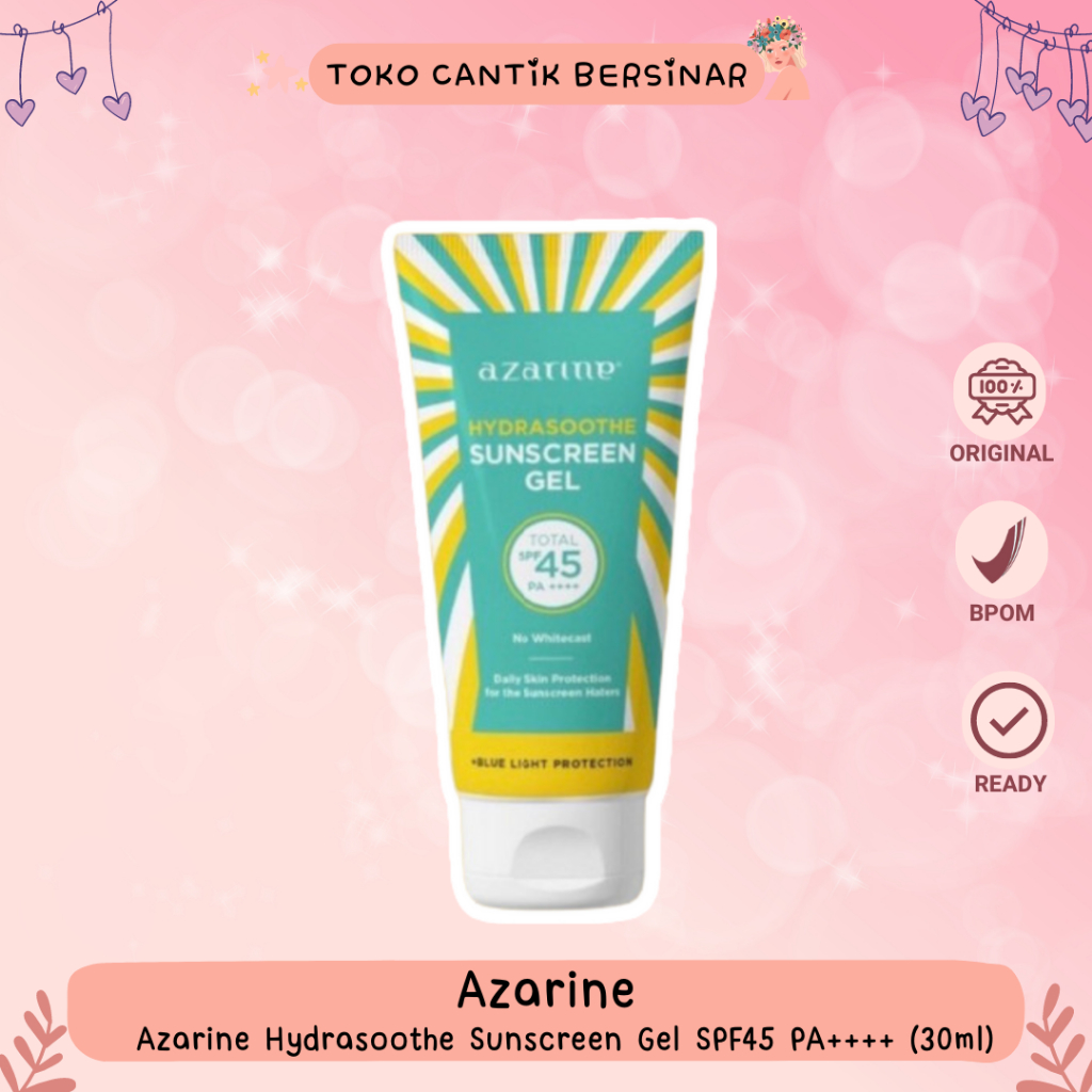 Jual Azarine Hydrasoothe Sunscreen Gel SPF45 PA++++ 30 ml untuk Semua ...