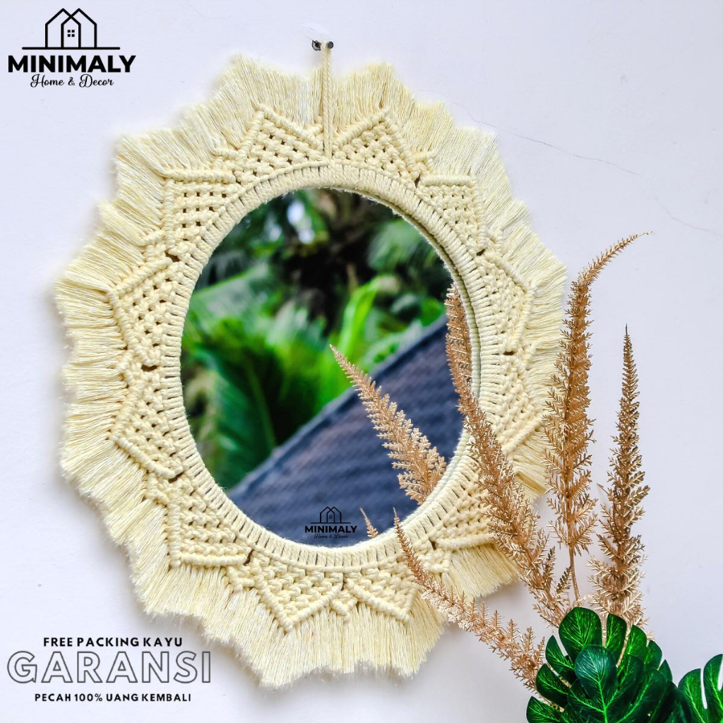Jual Minimaly05 Kaca Cermin Macrame (CM03-CM04 DOUBLE KEPANG) Cermin ...
