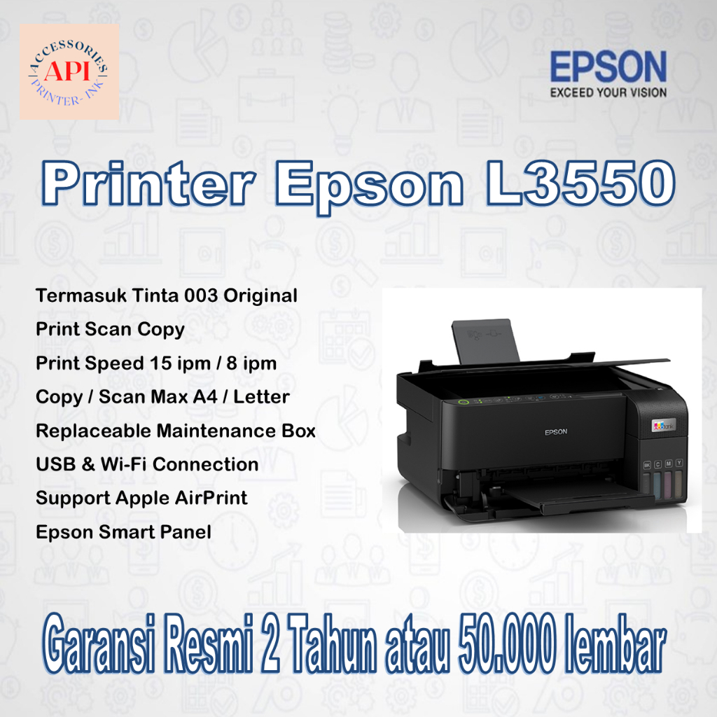 Jual Printer Epson L3550 L 3550 L-3550 Wifi Print Scan Copy Wireless ...
