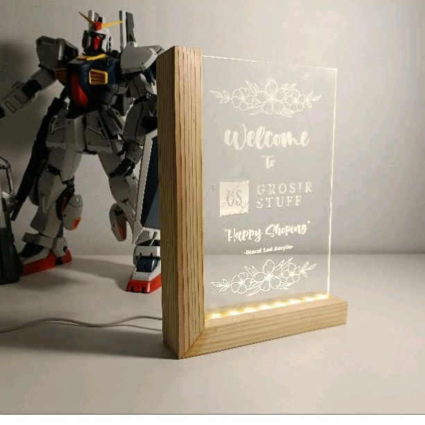 Jual Stand Led acrylic Model L | Shopee Indonesia