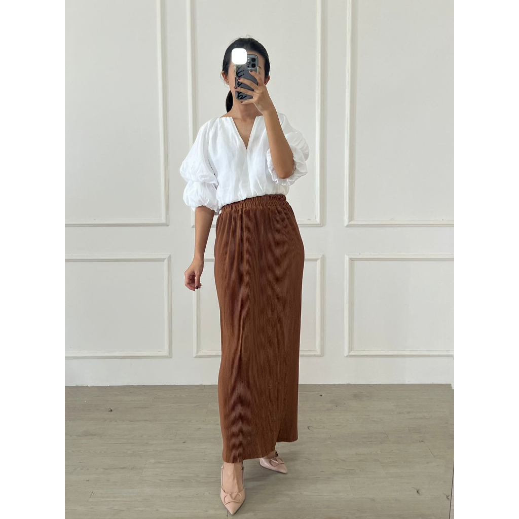 Jual Rok Span Plisket Lidi / Rok Span / Span Plisket / Rok Bodycon Premium / Pleats Skirt ...