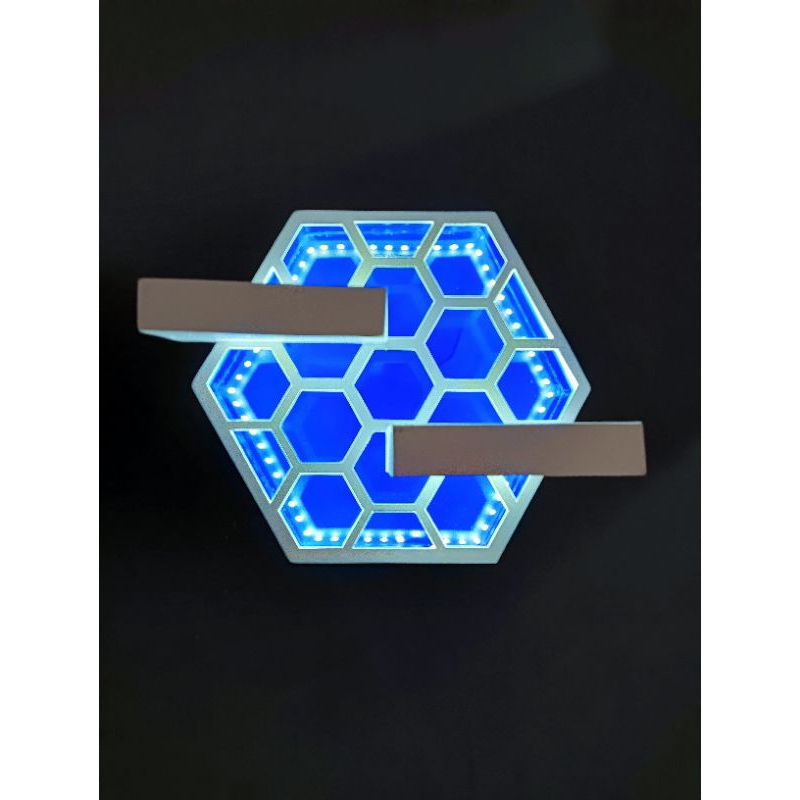 Jual Lampu Dinding Hexagon Model Sarang lebah dengan Rak, Lampu dinding ...