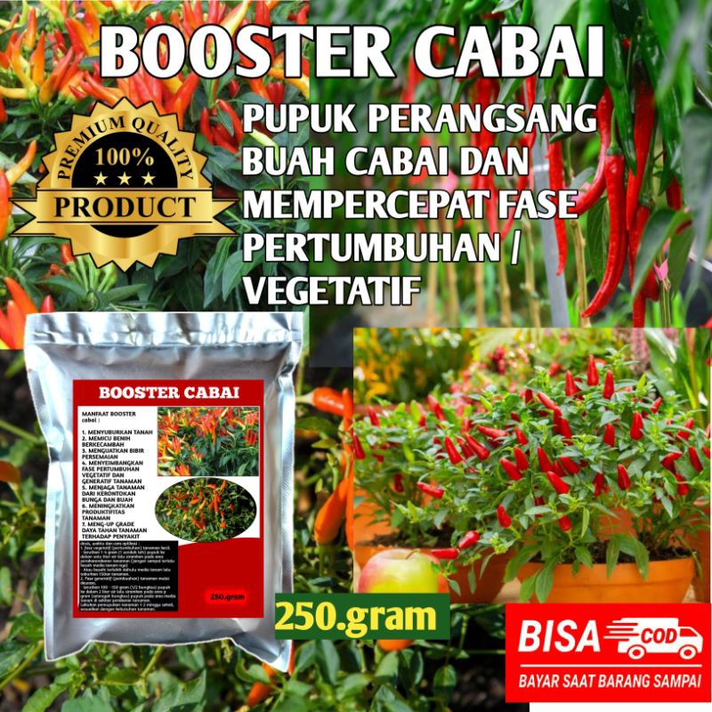 Jual Pupuk Booster Cabai Organik untuk Pertumbuhan dan Pembuahan 250 gram | Shopee Indonesia