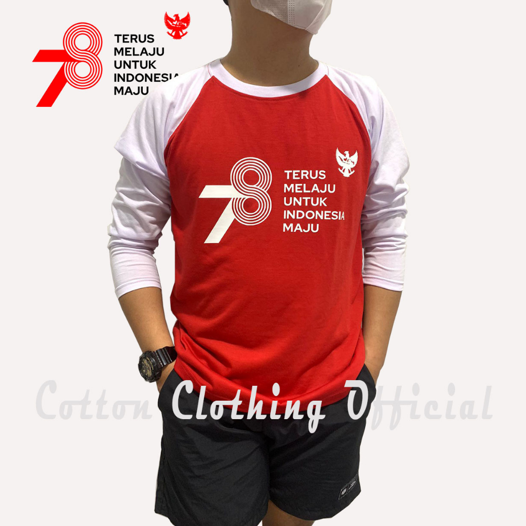 Jual Kaos Raglan Merah Putih | Kaos Merah Putih 17 Agustus | Kaos Hut Ri | Indonesia Merdeka ...