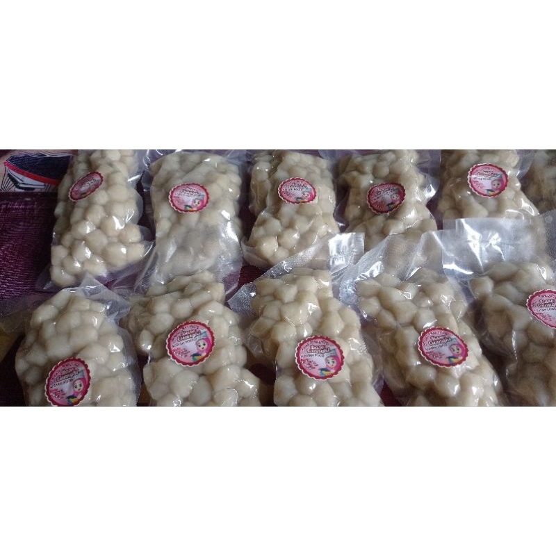 Jual cilok mini polos kemasan vacuum 100 butir | Shopee Indonesia