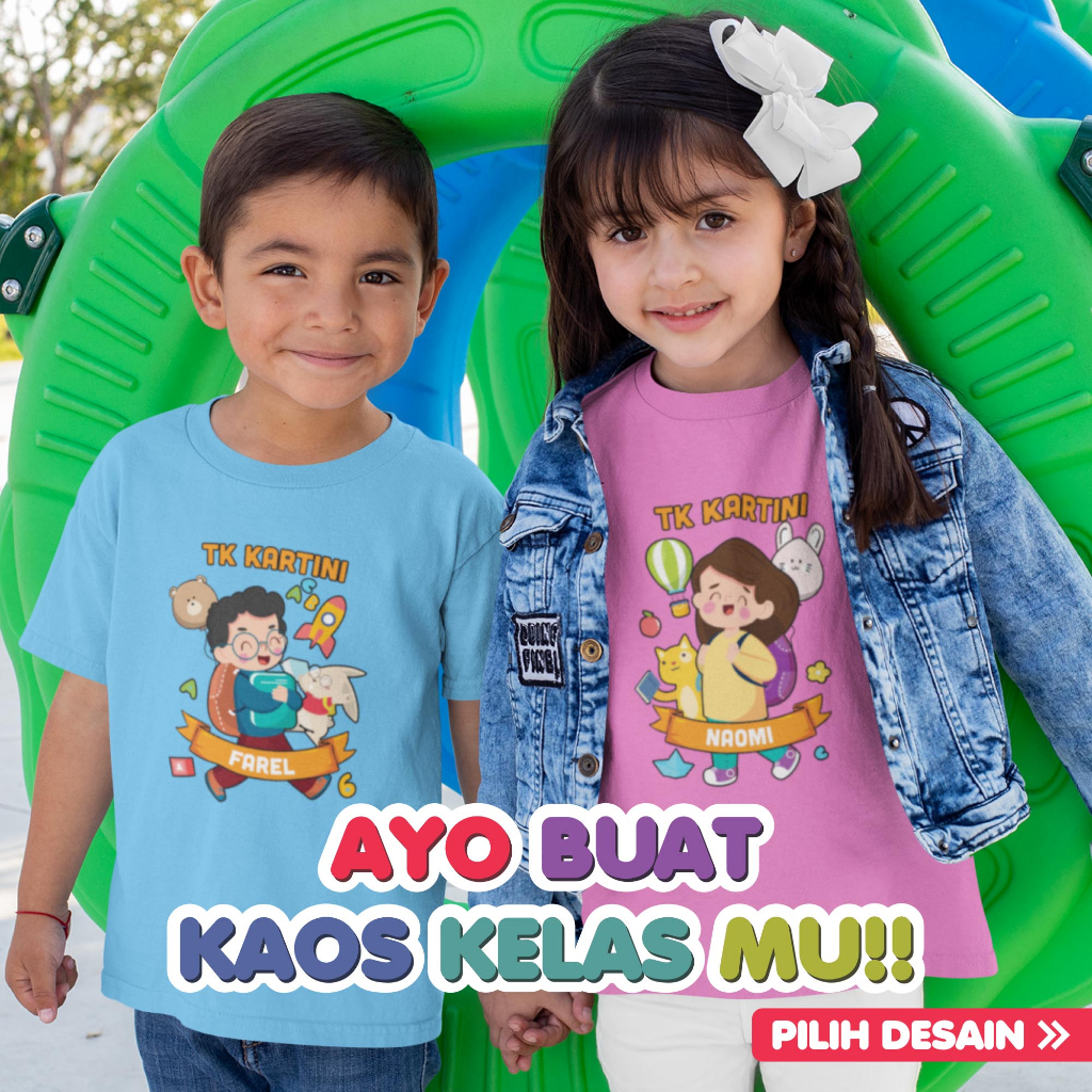 Jual Kaos Custom Untuk PAUD - TK - SD (Anak & Dewasa Unisex) | Shopee Indonesia