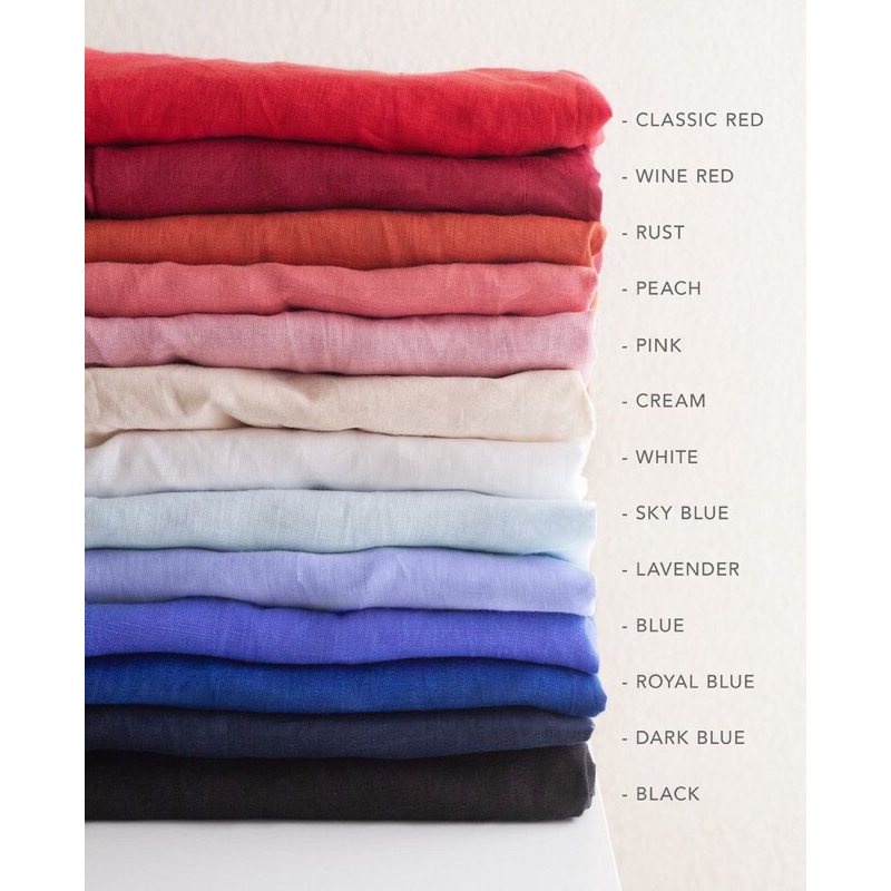 Jual Kain Katun Linen Pure linen Bahan Linen Polos | Shopee Indonesia