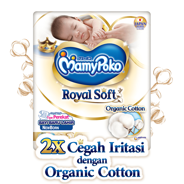 Jual Mamypoko Royal Soft Perekat NB62 / Popok Bayi BARU LAHIR NEW BORN ...