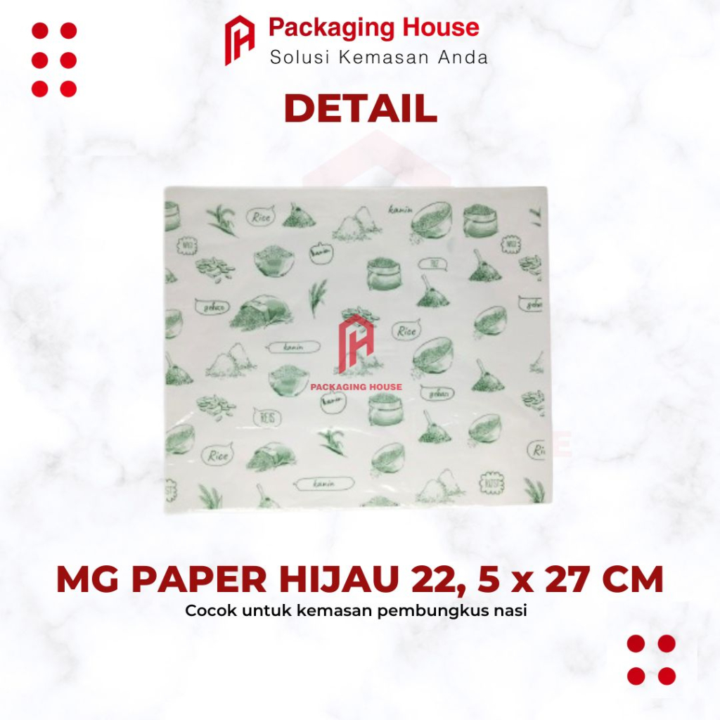 Jual [100 lembar] KERTAS NASI KFC | MG PAPER LAMINASI | Kertas Nasi KFC ...