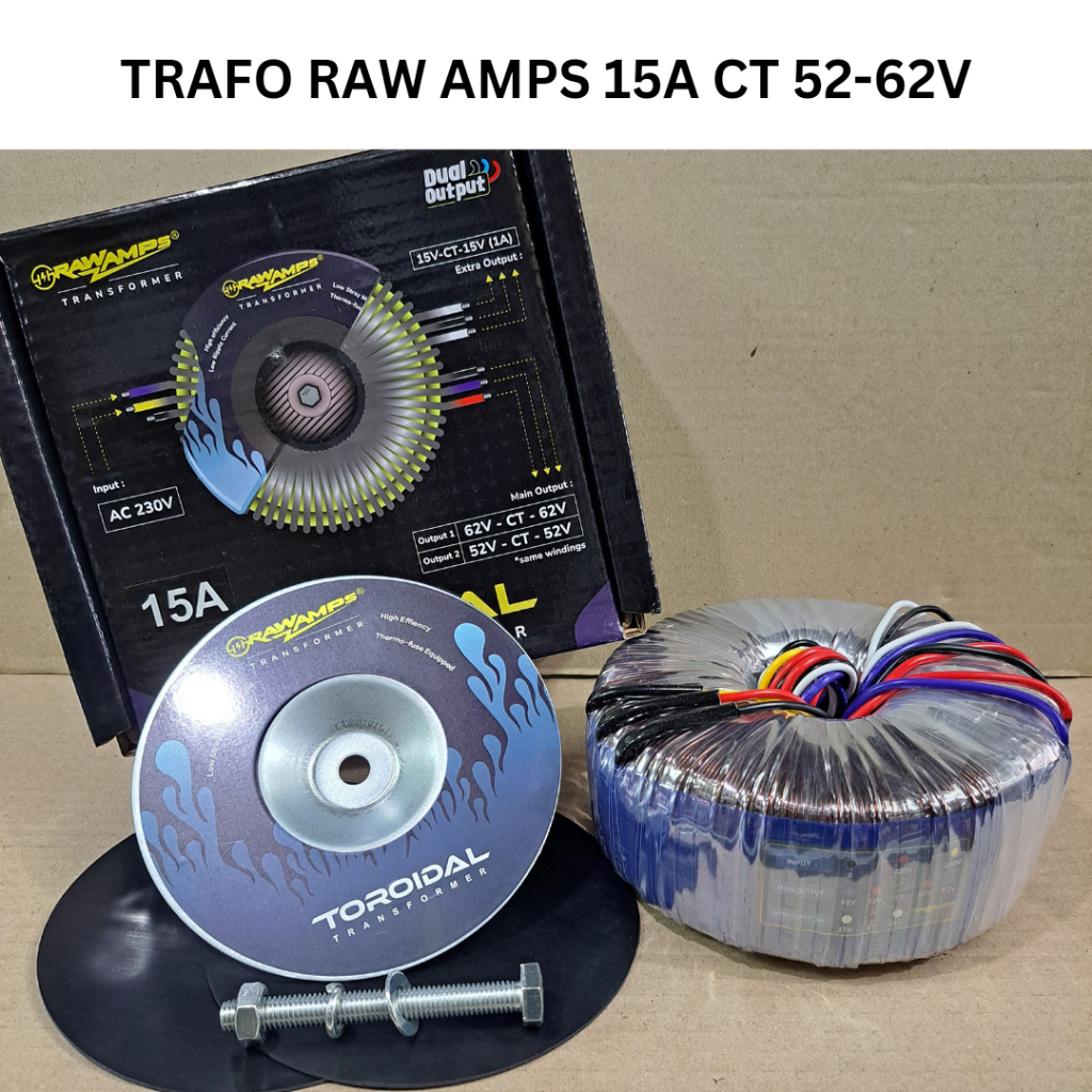 Jual Trafo Toroidal Donat RAW AMPS 15A 15 Ampere CT 52 V 62 Volt ...