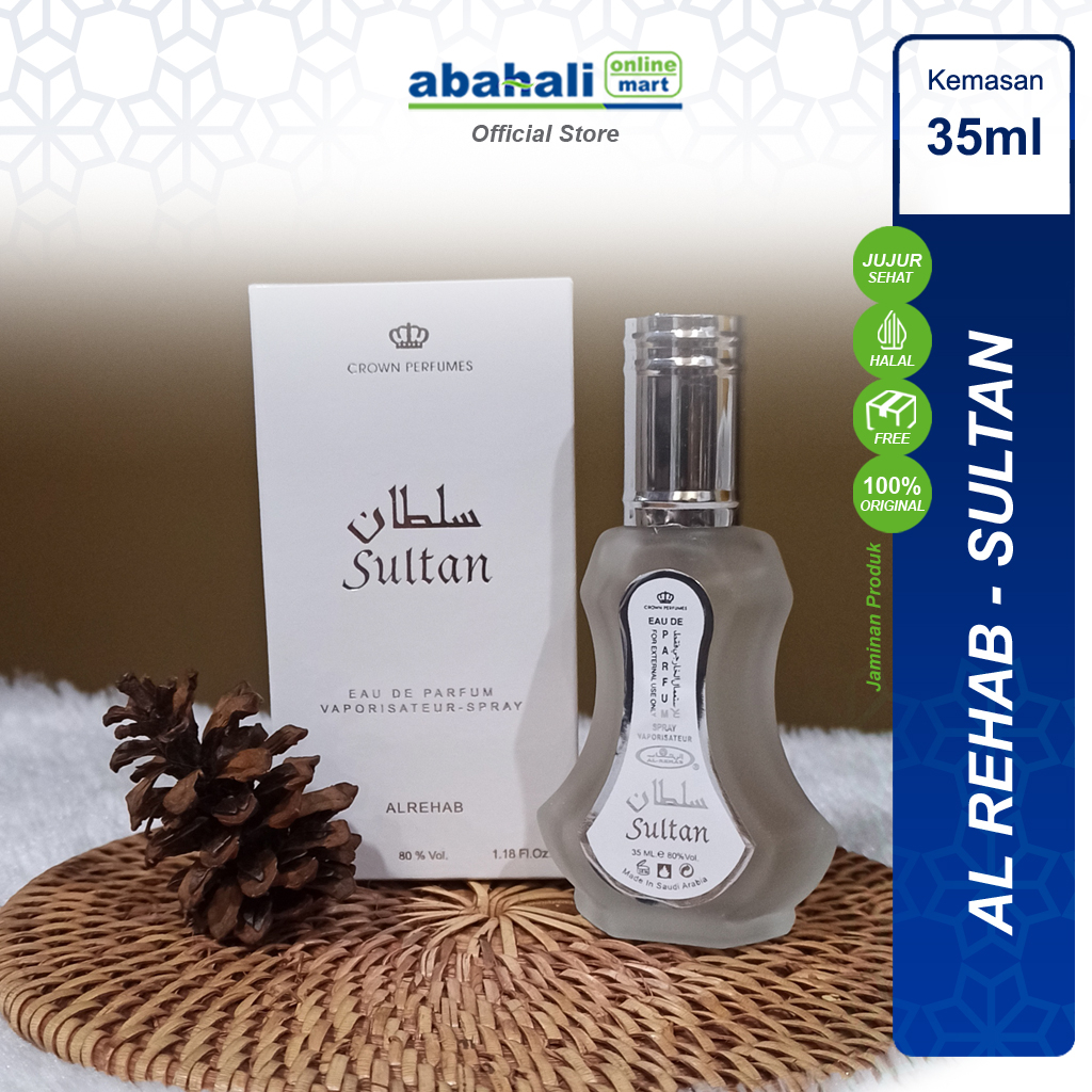 Jual Parfum Al Rehab Sultan 35 Ml Kemasan Botol Minyak Wangi Sholat ...