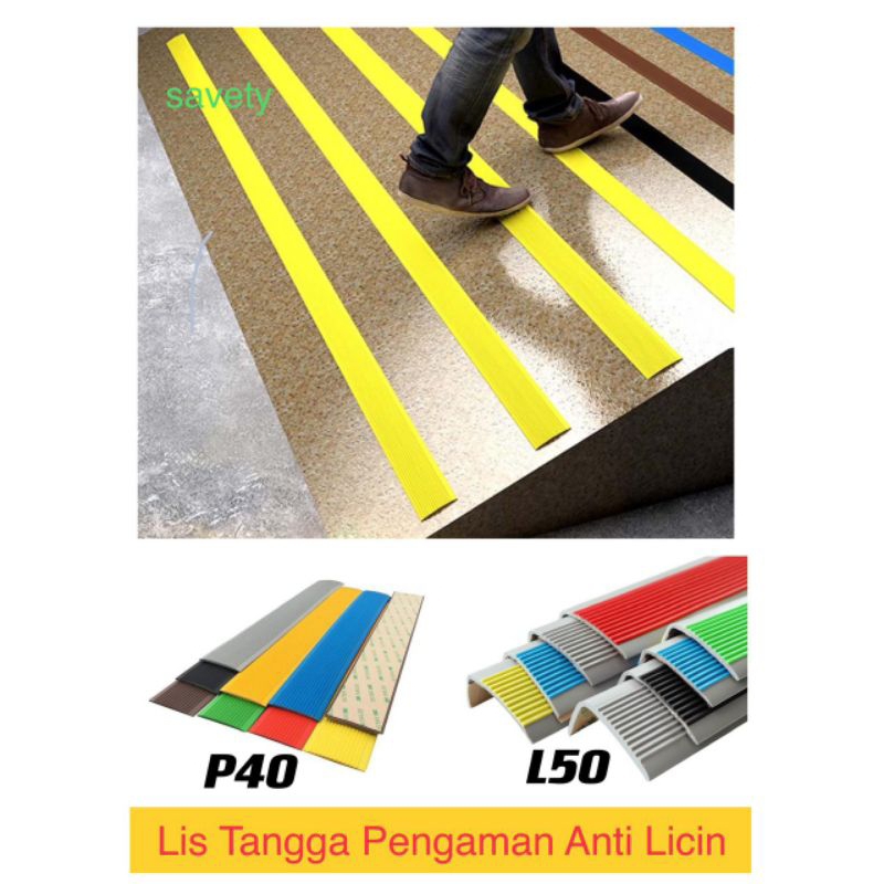 Jual Lis tangga Pengaman Anti Slip tangga + 3M Doubletape Step Nosing Karet anti licin | Shopee ...