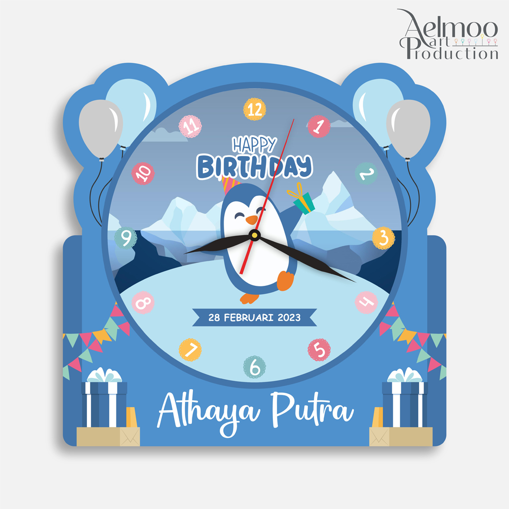 Jual Jam Dinding Unik Happy Birthday Lucu Wall Clock Custom Ulang Tahun ...