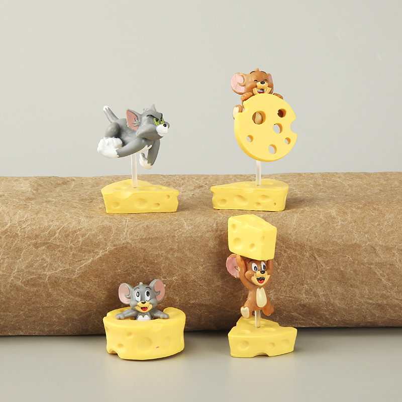 Jual Figure Topper Cake Tom and Jerry Set isi 4 pcs | Shopee Indonesia