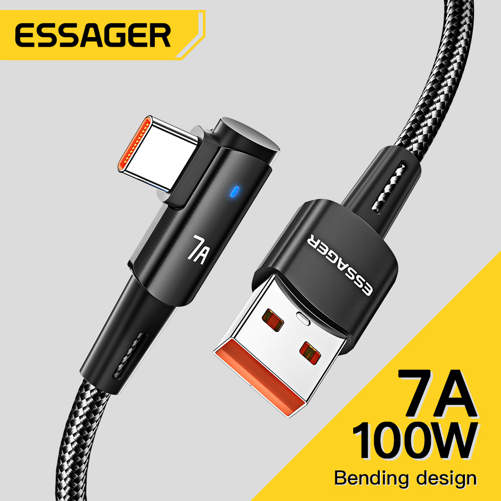 Jual Essager 7A 100W Kabel USB Tipe C Kawat Data Pengisi Daya Cepat untuk Kabel Pengisian Daya ...