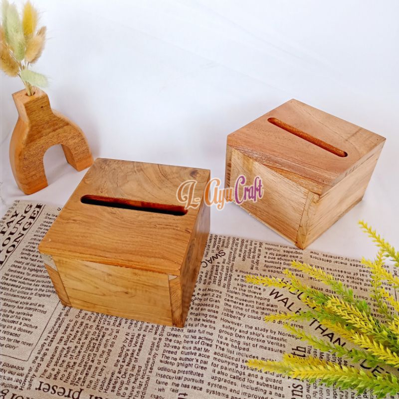Jual L-AYUCRAFT Tempat tisu kotak mini kayu 12cm | Shopee Indonesia
