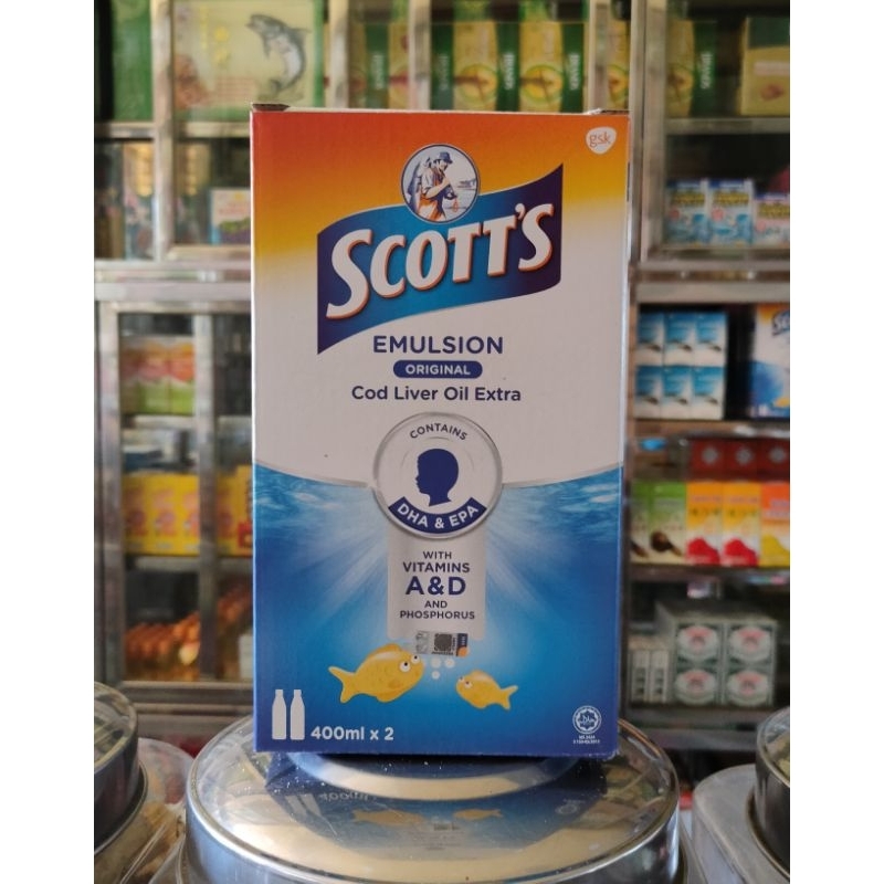 Jual Bundling Scott's Emulsion Original Malaysia (2x400ml) - Scott ...