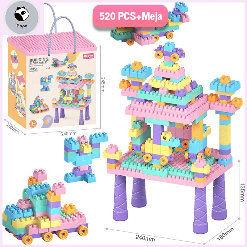 Jual Mainan Balok Edukasi Anak Balok DIY Mobil Mainan Brick Balok Susun ...