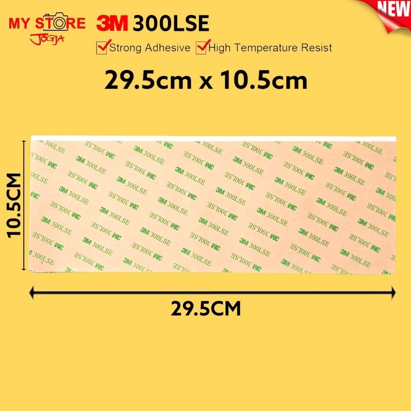 Jual Perekat double tape lem 3M 300LSE 29.5cm x 10.5cm karet body ...