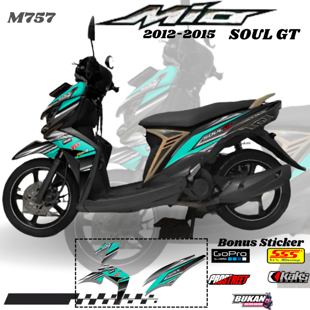 Jual Lis Stiker Striping Yamaha Mio Soul GT M757 List Sticker Aksesoris ...