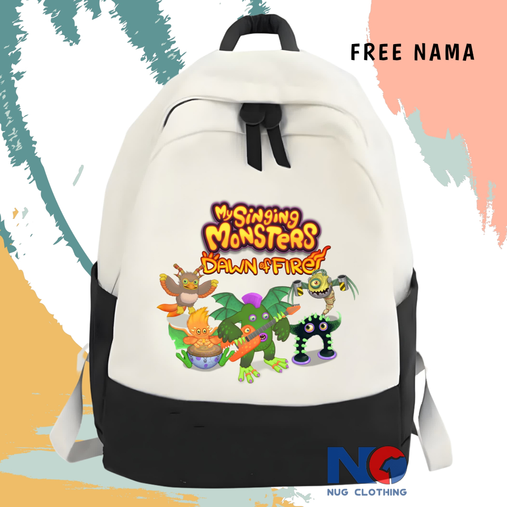 Jual Tas Ransel My Singing Monster down Of Fire terbaru Anak Sekolah Sd ...