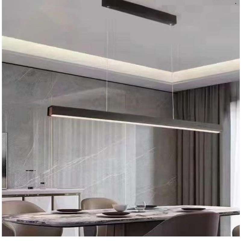 Jual lampu gantung office led panjang balok 28 watt TL led hitam ...