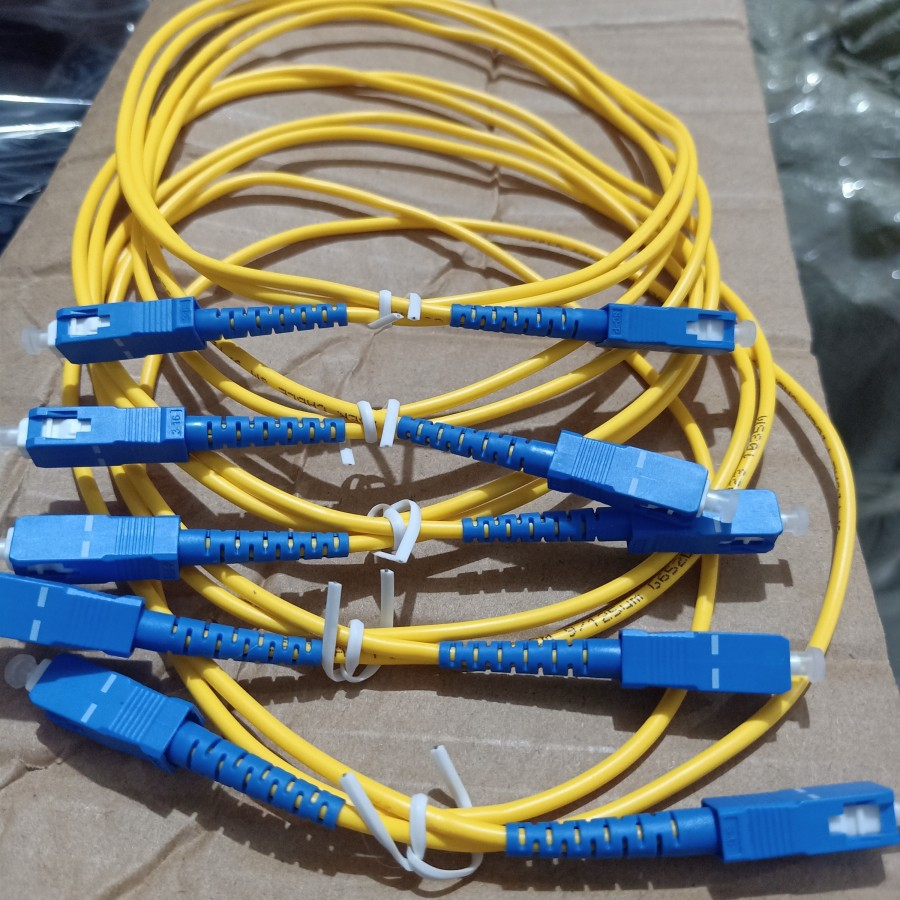 Jual KABEL PATCH CORD FO ONILINK SC UPC-SC UPC 1METER 3MM KUNING ...