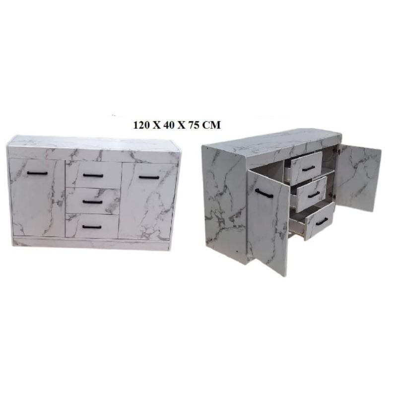 Jual BUFFET SERBAGUNA / BUFFET MARMER / LEMARI SERBAGUNA | Shopee Indonesia
