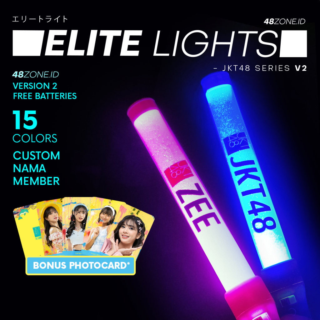Jual Light Stick JKT48 Elite Lights Warna Warni Custom Nama Member ...