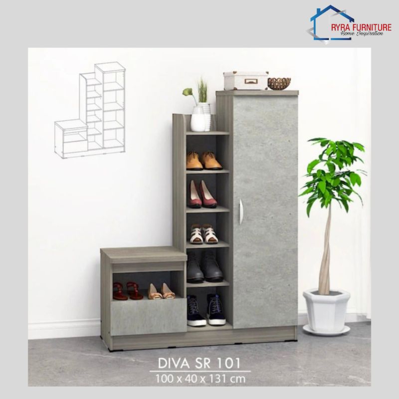 Jual RAK SEPATU/LEMARI SEPATU SANDAL - DIVA SR 101 - ASTROBOX | Shopee Indonesia