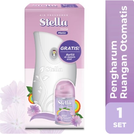 Jual Stella Matic Box Pengharum Ruangan Otomatis Wild Flower - Set ...