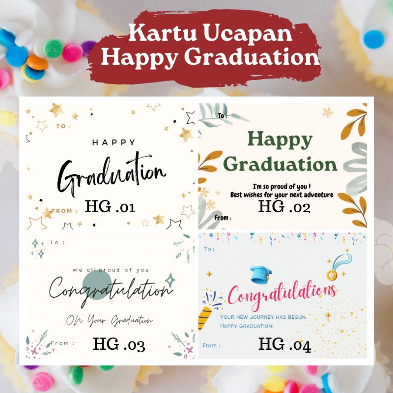 Jual KARTU UCAPAN HAPPY GRADUATION PER PACK (ISI 10 LEMBAR) | Shopee ...