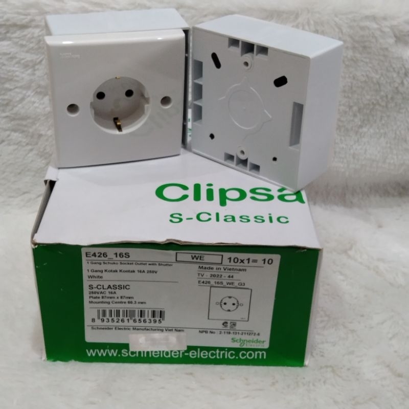 Jual Stop kontak colokan listrik Cok merk Schneider plus mangkok OB ...