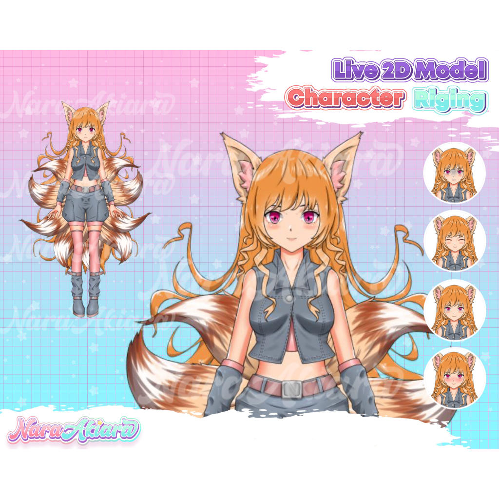 Jual Streaming Menyenangkan dengan Karakter Anime Vtuber Live2d, Komisi ...