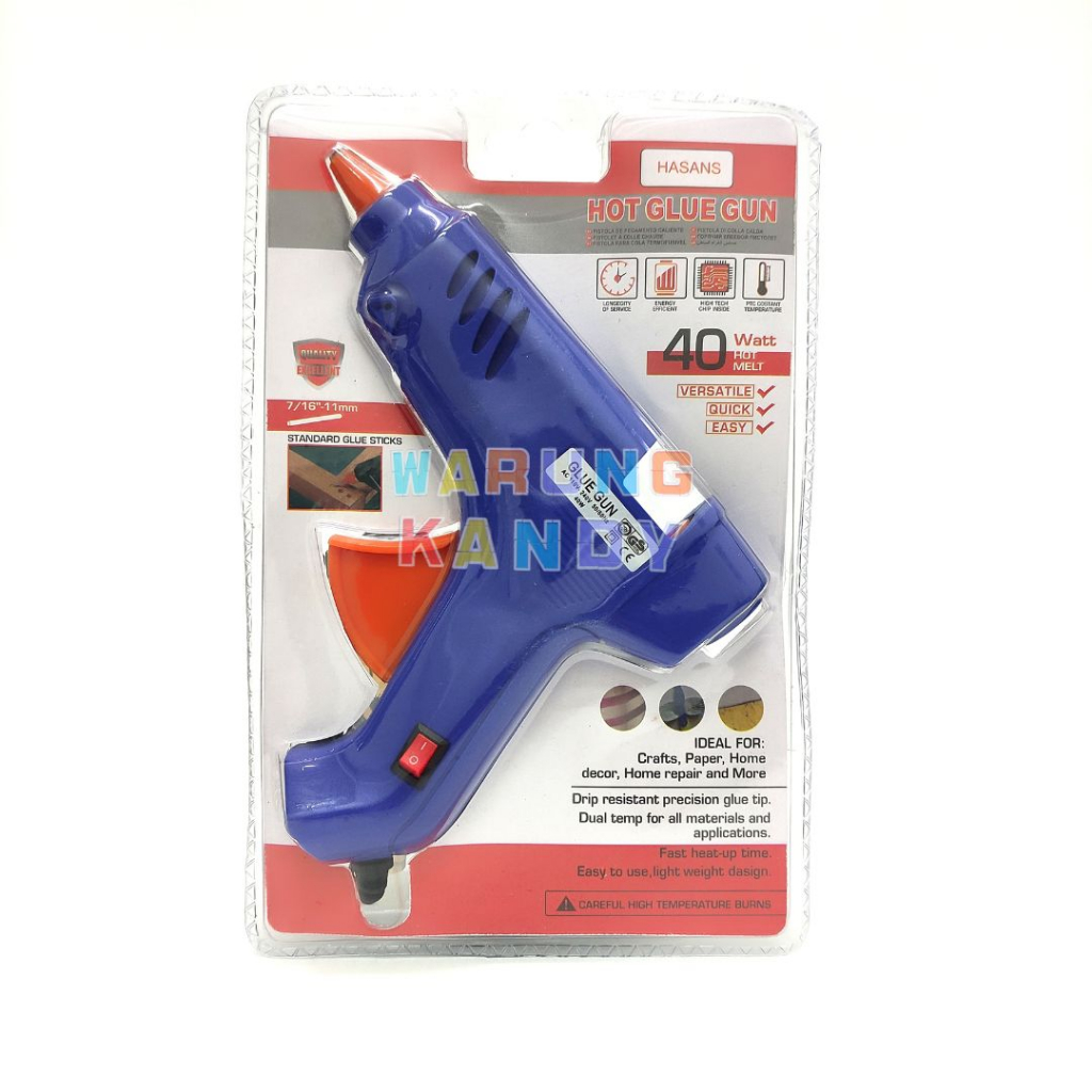 Jual Glue Gun / Pistol Lem Besar On Off Hasans 40Watt | Shopee Indonesia
