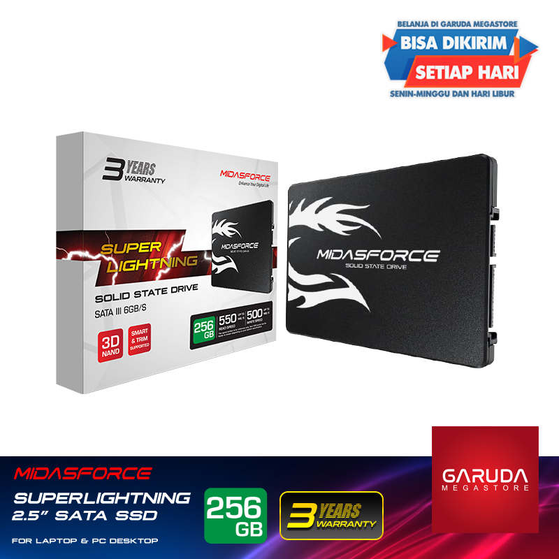 Jual SSD Midasforce 256 gb SSD Midas force 256GB resmi Original ...