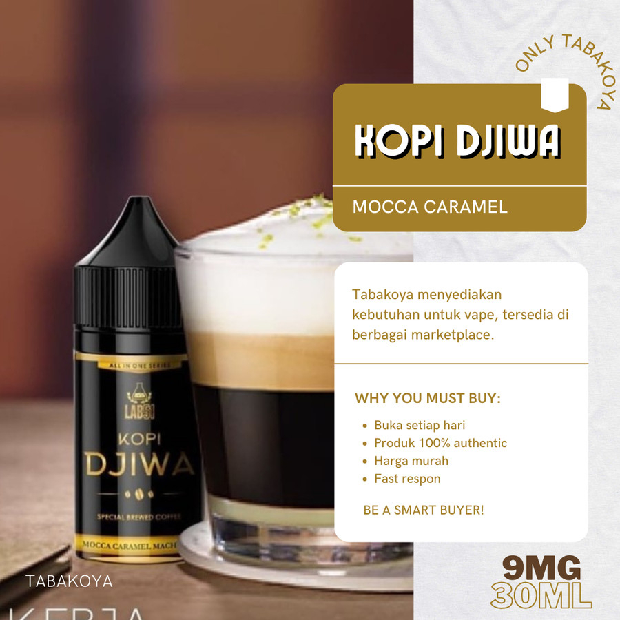 Jual KOPI DJIWA LIQUID 30ML SALT PODS COFFEE MOCCA CARAMEL BY LAB 51 | Shopee Indonesia