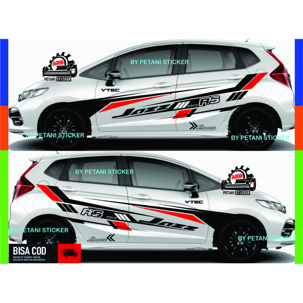 Jual jazz rs stiker sticker mobil honda jazz rs body samping full body ...
