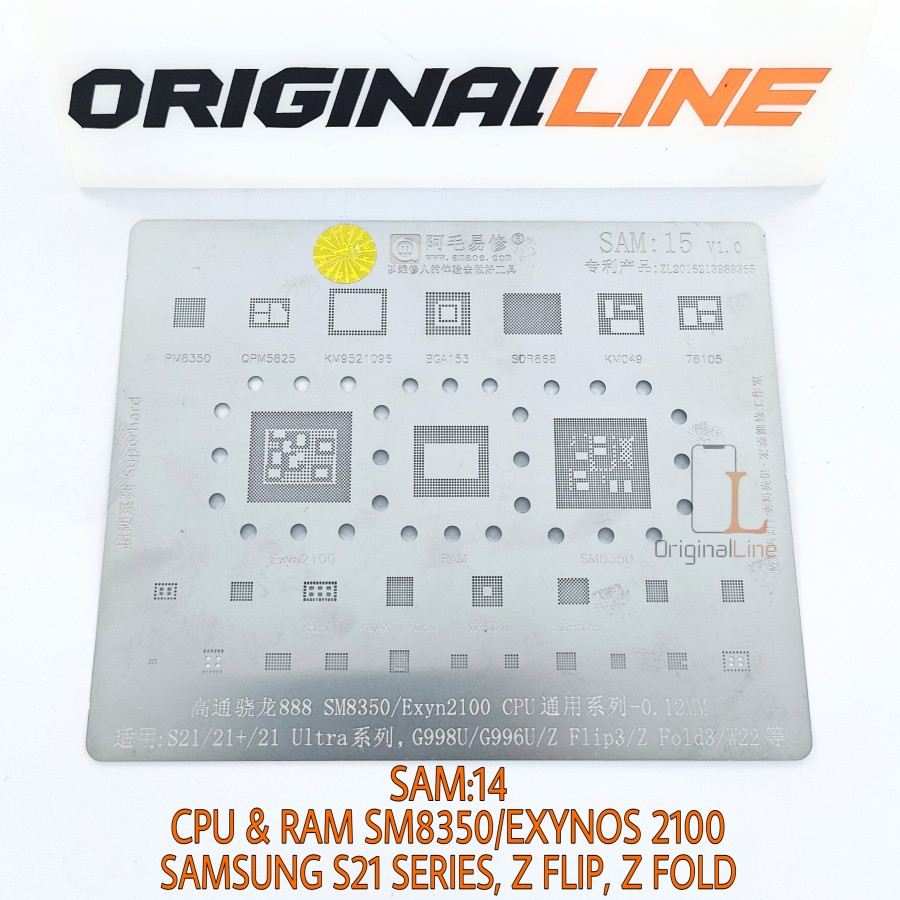 Jual CETAKAN IC FULL SET SAM:15 / SAM15 V1.0 AMAOE ORIGINAL CPU RAM SM8350 EXYNOS 2100 SAMSUNG ...