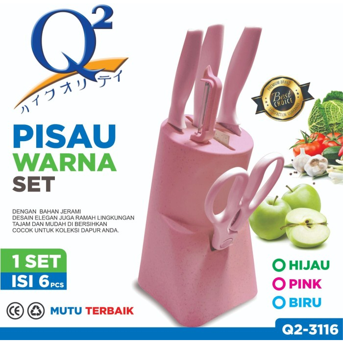 Jual PISAU SET WARNA GSF PISAU DAPUR PEELER PISAU DAGING SERBAGUNA ...