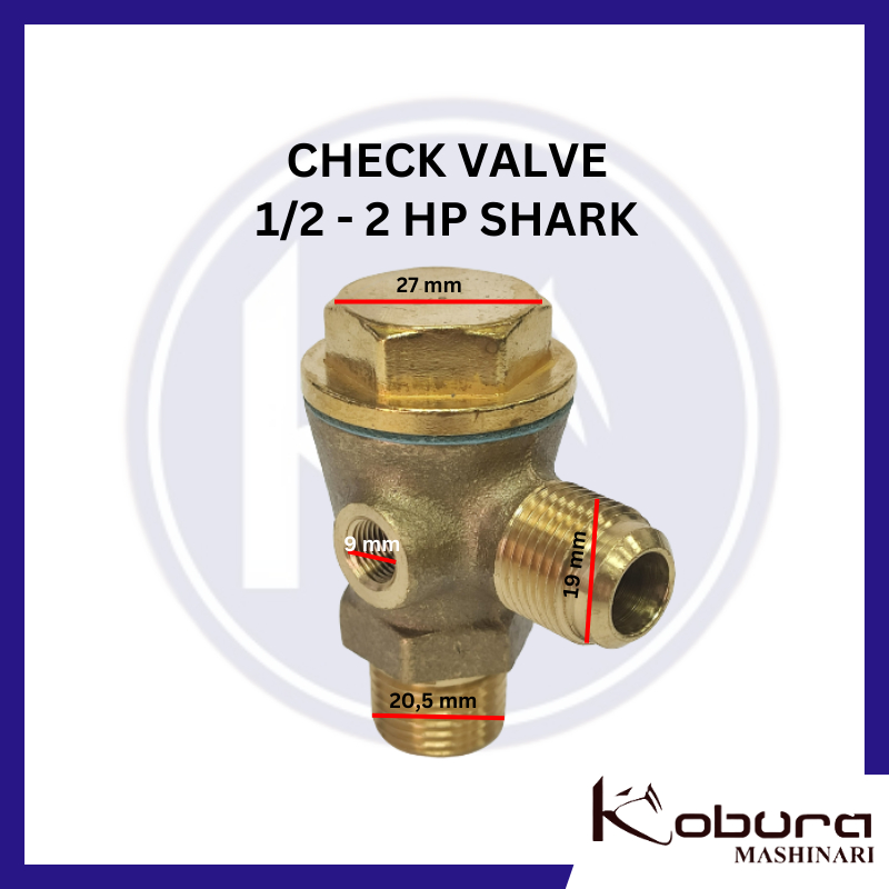 Jual Check Valve 1/2 - 2 HP Shark Klep Tangki Katup Satu Arah Kompresor ...