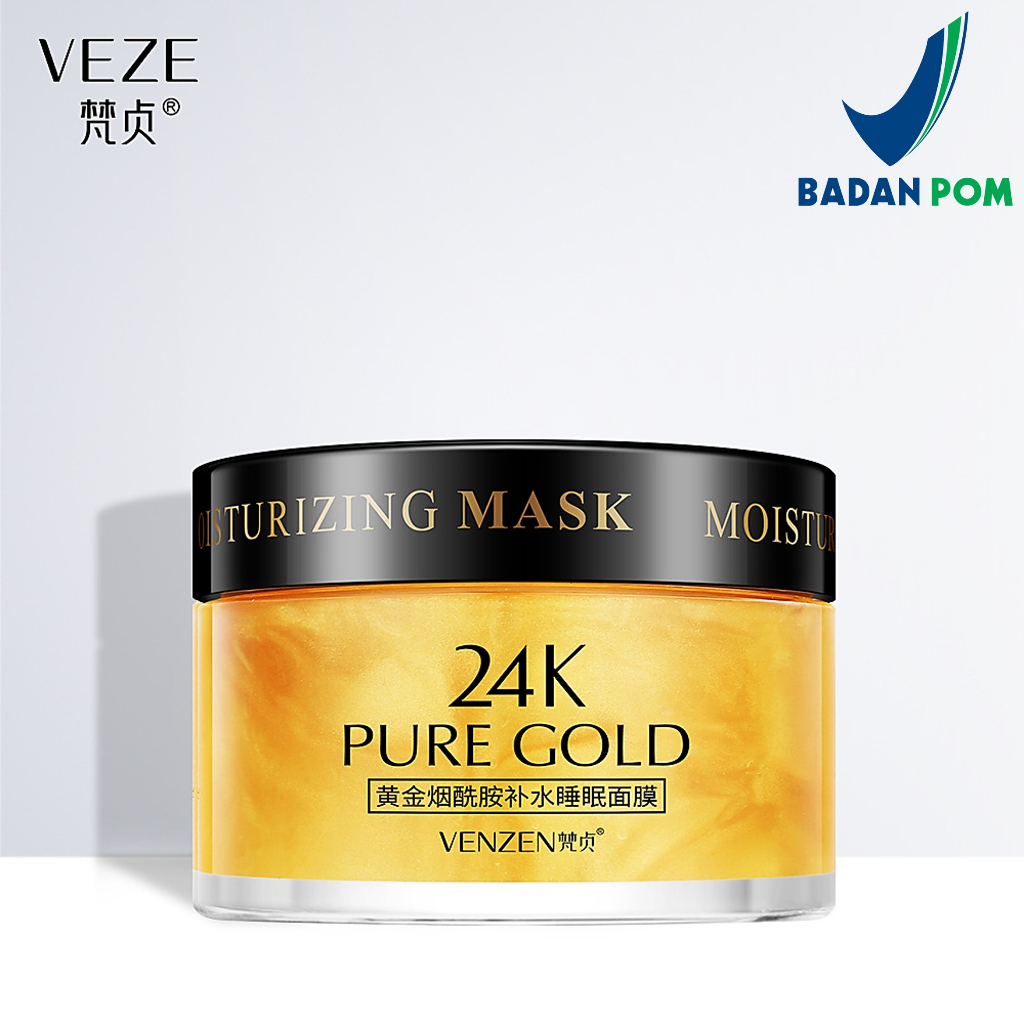 Jual [BPOM] Veze 24K Real Gold Luxury Effect Hydrating Sleep Mask ...